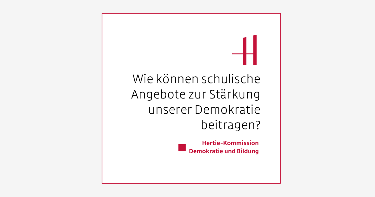 Hertie-Kommission Demokratie und Bildung: Gemeinnützige Hertie-Stiftung